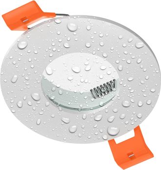 LEDs Com Bad-Deckeneinbaurahmen ERID, Feuchtraum, Badezimmer, IP44, rund, weiß matt