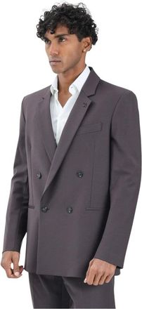 Patrizia Pepe Homme, Vestes, Noir, Taille: XL Giacca doppiopetto