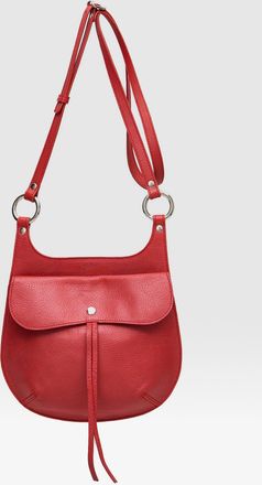 Philini Rote Umh&auml;ngetasche in Sattelstil - Cowboy