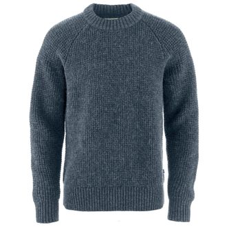 Fj&auml;llr&auml;ven Herren &Ouml;vik Waffle Knit Sweatshirt, Navy, Small