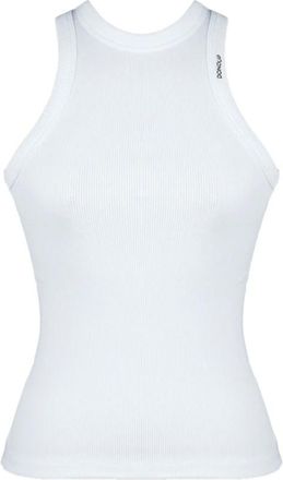 Dondup Femme, Tops, Blanc, Taille: 42 FR D&eacute;bardeur C&ocirc;tel&eacute; en Coton