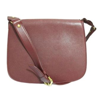 Cartier Sac bandouli&egrave;re en cuir Must Line Pre-owned - Femme - Pre-owned - Rouge - Taille: ONE Size