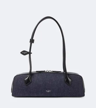 Alaia Ala&iuml;a Sac Le Teckel Medium en denim