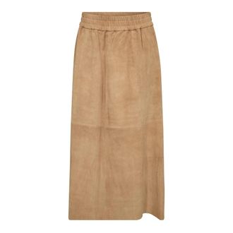 Mos Mosh Lederrock - - Skirts - Damen - Beige - XL