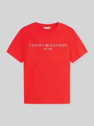 Tommy Hilfiger Regular Fit T-Shirt aus reiner Baumwolle mit Logo-Print