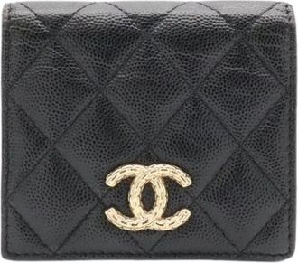 Chanel Portefeuille Pre-owned (bi-pli) - Femme - Pre-owned - Noir - Taille: ONE Size