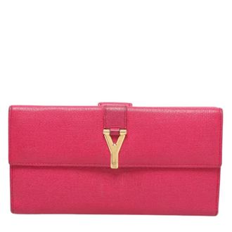 Saint Laurent Pre-owned Leder Portemonnaies - - Pre-owned - Damen - Rosa - ONE SIZE