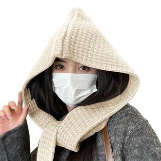 Generic Bonnets Hommes &Eacute;charpe Cor&eacute;enne Femme De Haute Qualit&eacute; Pour Et Hiver &Eacute;charpe Polyvalente Avec Capuche Gar&ccedil;ons, beige, taille unique