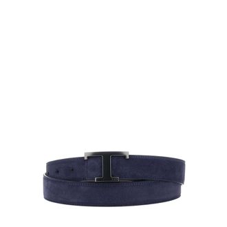 Tod's Homme, Accessoires, Bleu, Taille: 95 CM T Timeless Reversible Belt