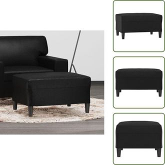 vidaXL Fu&szlig;hocker Schwarz 70x55x41 cm Kunstleder - Sitzsack - Hocker Schwarz - Fu&szlig;hocker - Lounge M&ouml;bel - Wohnzimmer Deko - The Living Store