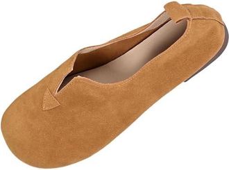 Generic Chaussures plates d&eacute;contract&eacute;es &agrave; bout rond pour femme - Couleur unie - L&eacute;g&egrave;res, classiques et confortables - Pour le travail, les f&ecirc;tes, les loisirs,