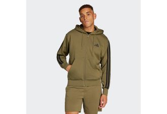adidas Sweatjacke ESSENTIALS 3-STREIFEN f&uuml;r Laufen und Sportmode, mit Rei&szlig;verschluss