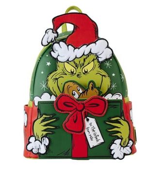Loungefly Dr. Seuss How the Grinch Stole Christmas! Santa Cosplay Mini sac dos, vert, One Size
