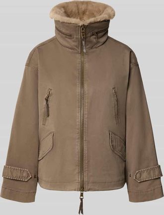 BLONDE No.8 Jacke mit Kunstfell und &Auml;rmelriegeln