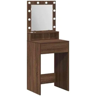 vidaXL Coiffeuse Ch&ecirc;ne brun 50 x 41 x 135 cm Bois ding&eacute;nierie Vidaxl