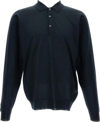 John Smedley Belper Polo - Homme - Tops - Noir - Taille: S