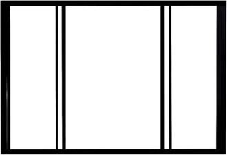 Vente-Unique Verri&eacute;re coulissante en Aluminium thermolaqu&eacute; Noir 120x105 cm - Ravena