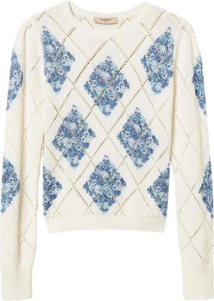 Twinset Femme, Pulls, Multicolore, Taille: 36 FR Rombi Floreali Top