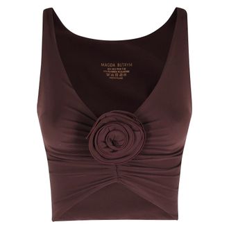 Magda Butrym Femme, Tops, Rouge, Taille: 34 FR Rosette Swim Top