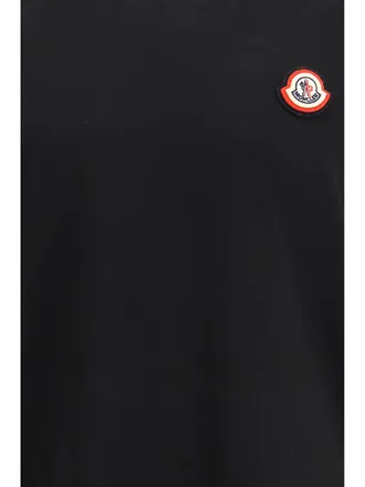 Moncler Logo-Patched Cotton Jersey T-Shirt - Black