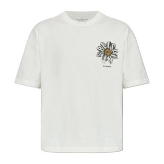 AllSaints Homme, Tops, Blanc, Taille: M Petals Oversized Short Sleeve Graphic T-Shirt