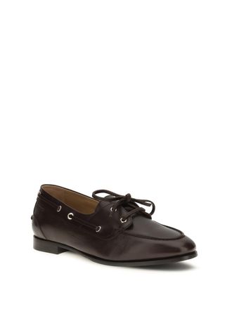 Bally Womens Plume Loafers Ebano Calf Leather Bos Taurus