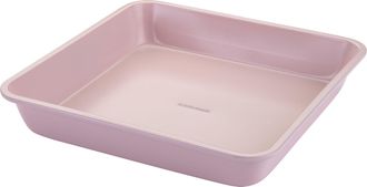Fackelmann x Pamela Reif Brownieform - Quadratische Backform 23 x 23 x4 cm, Pastellrosa, Antihaft und hitzebest&auml;ndig