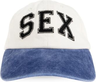 Carne Bollente unisex, Accessoires, Blanc, Taille: ONE Size Casquette avec d&eacute;tail brod&eacute;