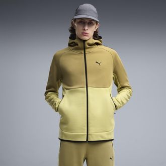 Puma Veste &agrave; capuche slim zipp&eacute;e Elevated PUMATECH Homme, Accessoires, Vert, XXL