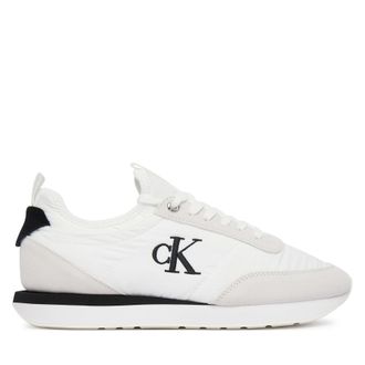 Calvin Klein Sneakers Calvin Klein Retro Runner Lace Up Sock YW0YW02060 Wei&szlig;