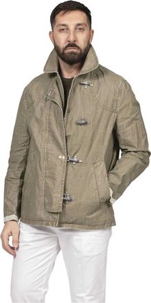 Fay Homme, Vestes, Gris, Taille: S Giacca 4 Ganci Archive V419