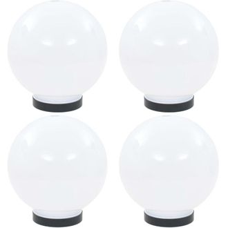 vidaXL LED-Gartenleuchten 4 Stk. Kugelf&ouml;rmig 20 cm pmma - Vidaxl