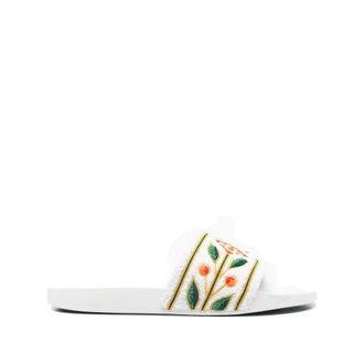 Casablanca Homme, Chaussures, Blanc, Taille: 43 EU Terry Slides