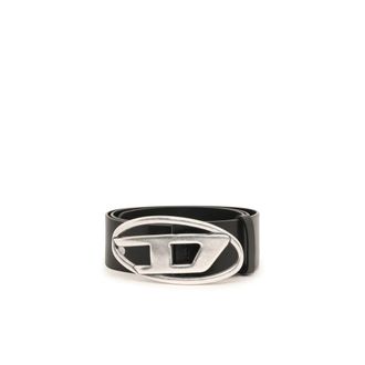 Diesel Leder G&uuml;rtel mit Oval D Schnalle - - Accessories - Herren - Schwarzk - 95 CM
