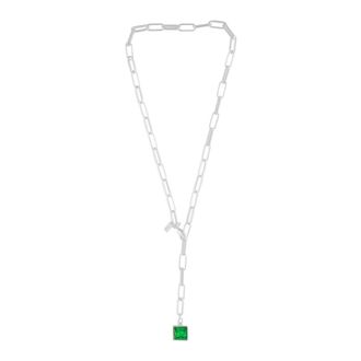 Dansk Copenhagen Femme, Accessoires, Gris, Taille: ONE Size Collier court émeraude