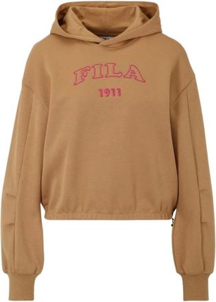 Fila Femme, Sweatshirts et sweats &agrave; capuche, Brun, Taille: 40 FR Sweat &agrave; capuche