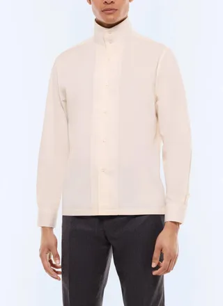 Fursac Chemise en popeline &agrave; col chemin&eacute;e - Taille XL - Homme