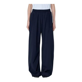 Maison Margiela Weite Hose mit Gummizugbund - - Trousers - Damen - Schwarzk - 2XS
