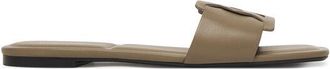 Calvin Klein Pantoletten Square Flat Sandal Emblem HW0HW03128 Beige