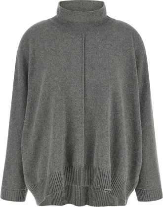 Alberta Ferretti Rundhalspullover - Grau
