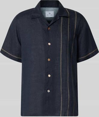Paul Smith Casual Fit Leinenhemd mit Stitchings