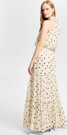 Swing Abendkleid - Abendkleid aus Chiffon mit Polka Dots Taillierter Schnitt mit flie&szlig;endem Rockteil
