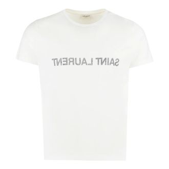 Saint Laurent Herren, Oberteile, Weiß, LGröße