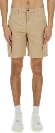Woolrich Gabardine Cargo Shorts - Homme - Shorts - Beige - Taille: W31