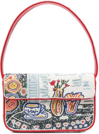 Staud Tommy Bead-embellished Shoulder Bag