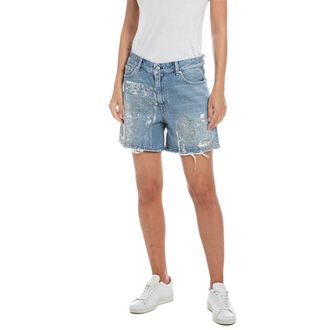 Replay Damen WA501P Jeans-Shorts, 010 Light Blue, 26