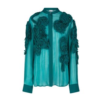 Dries Van Noten Femme, Blouses et Chemises, Bleu, Taille: 38 FR Chemises