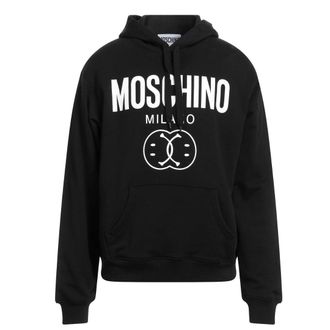 Moschino Schwarzer Hoodie mit Doppel-Smiley