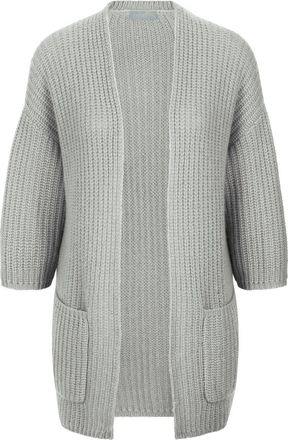 Peter Hahn Strickjacke 3/4-Arm Peter Hahn grau
