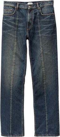 Versace Homme, Jeans, Bleu, Taille: W30 Jean Droit D&eacute;lav&eacute; et Us&eacute;